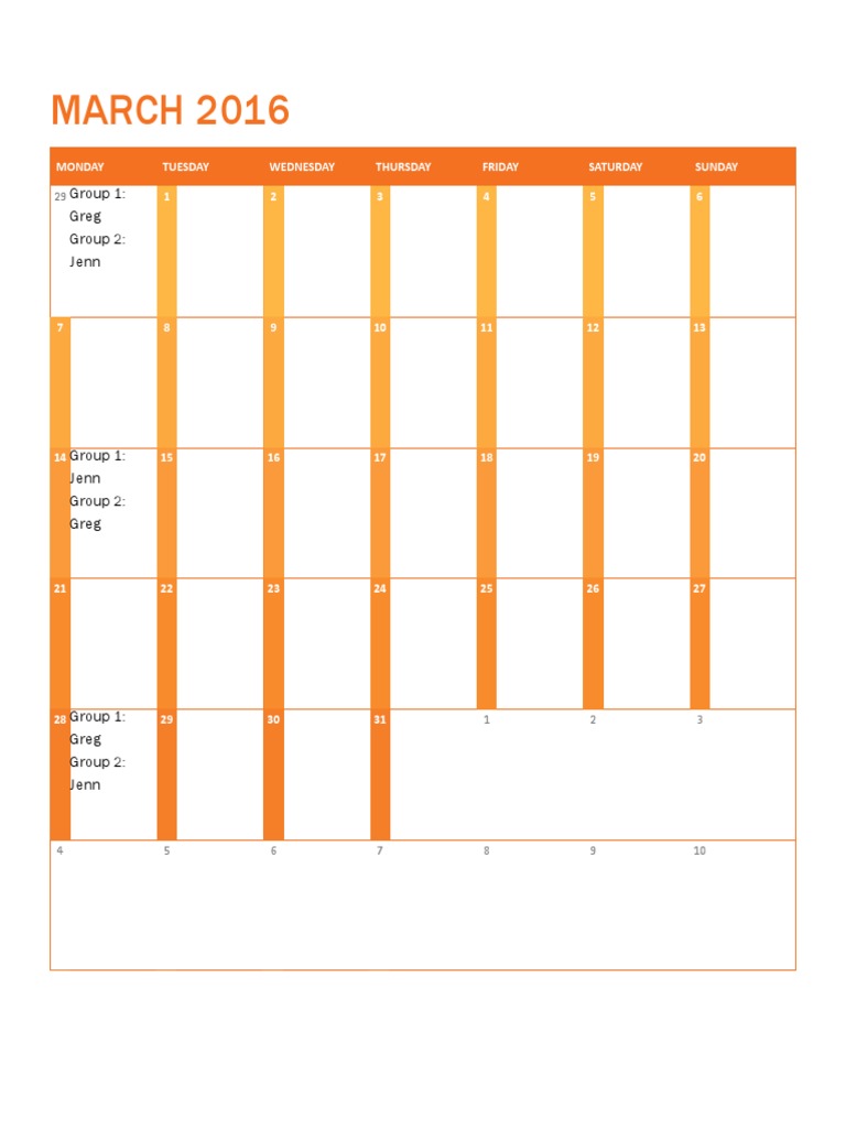 Spring Ra Calendar 3 30 | PDF
