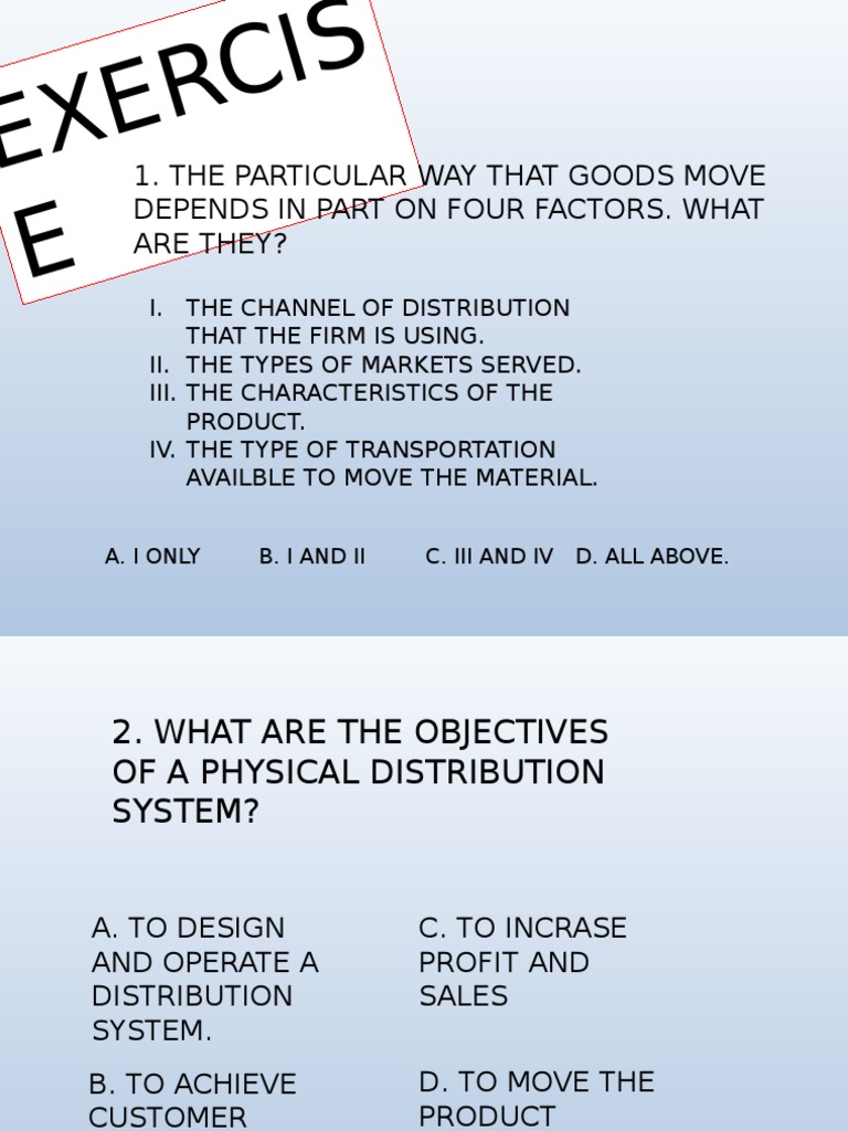 Key Factors in Distribution Systems | PDF | Business | Finance & Money ...