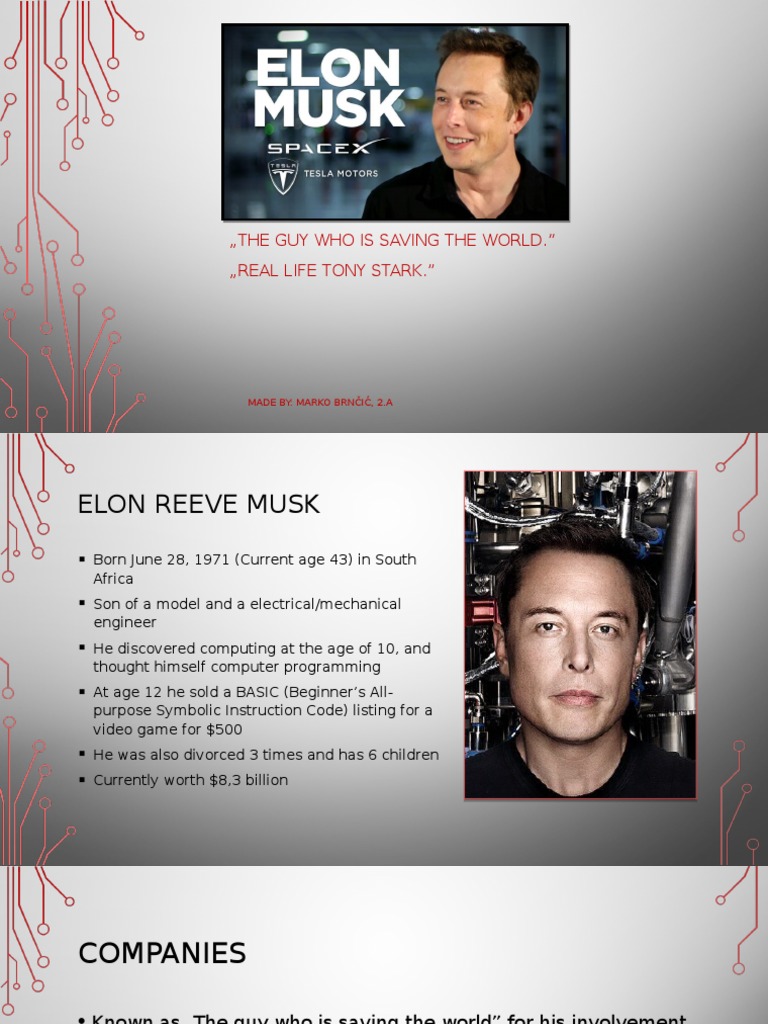 Elon Musk | PDF | Elon Musk | Transport