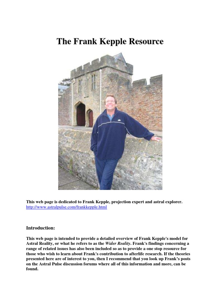 Frank Kepple Astral Projection Resource | PDF | Attention | Consciousness