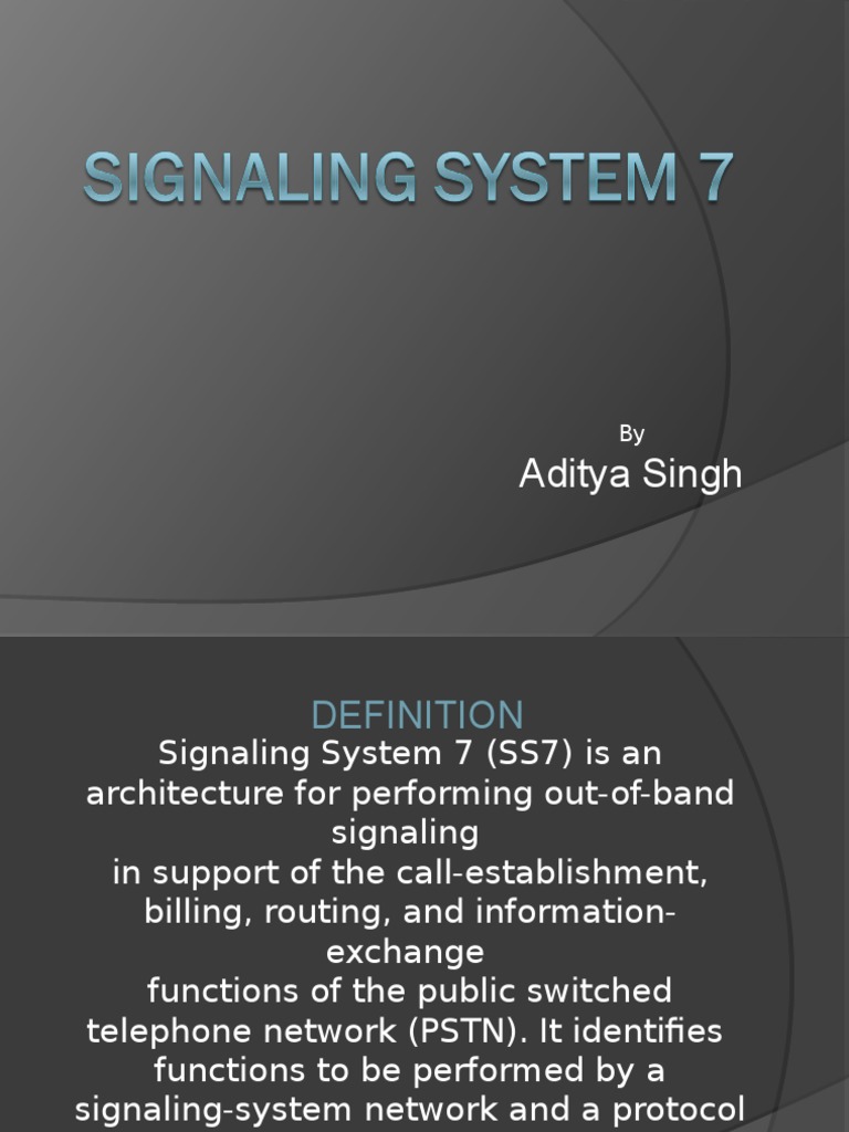 Signaling System 7 | PDF | Signaling (Telecommunications) | Computer ...