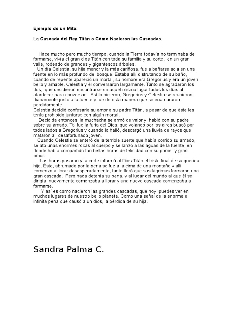 Ejemplo de Un Mito | PDF