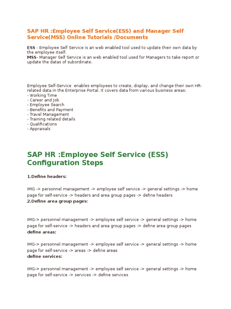 Ess MSS | PDF | Human Resource Management | Information Technology ...