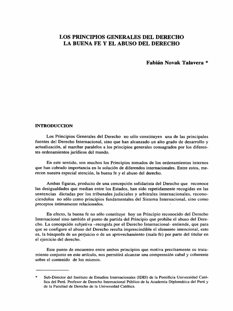 Principios Generales Del Derecho Pdf Ley Internacional Fuentes