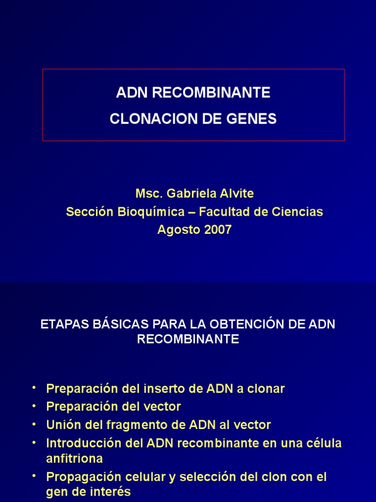 Clonacion de Genes