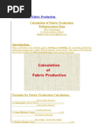 Weaving Calculations & Formulas | PDF | Yarn | Textiles