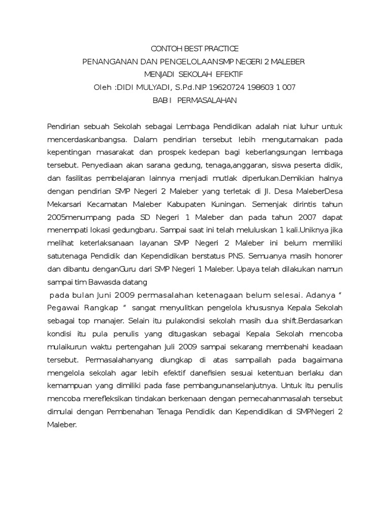 Contoh Best Practice | PDF | Kesehatan Holistik