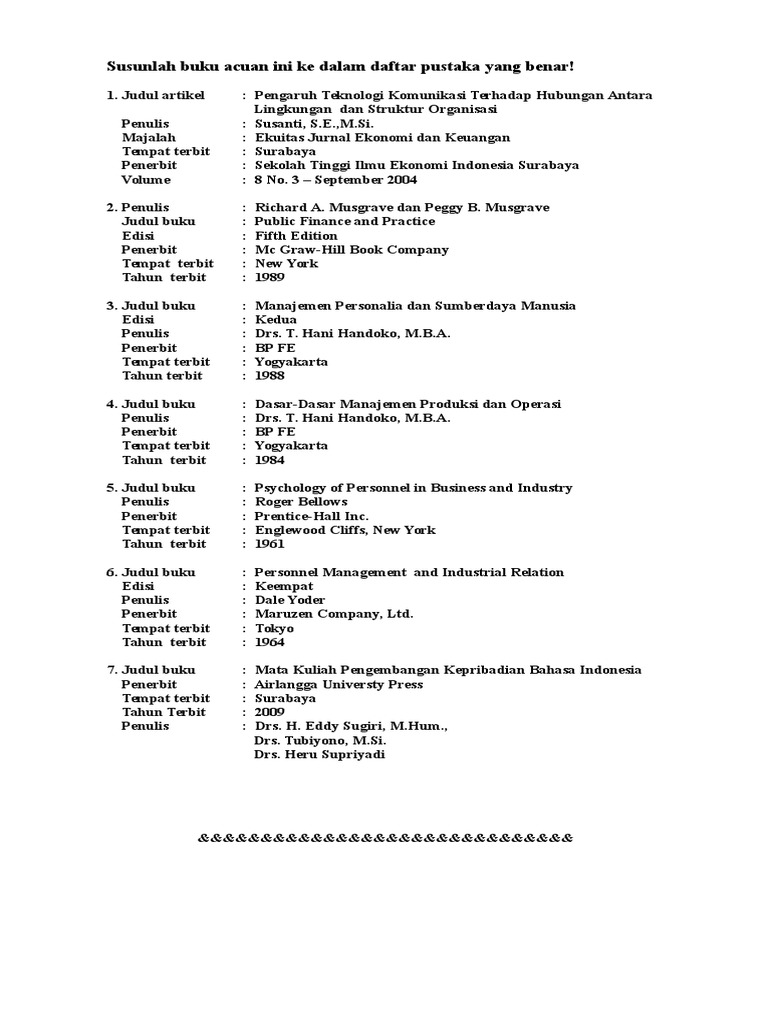 Latihan Dafpus | PDF