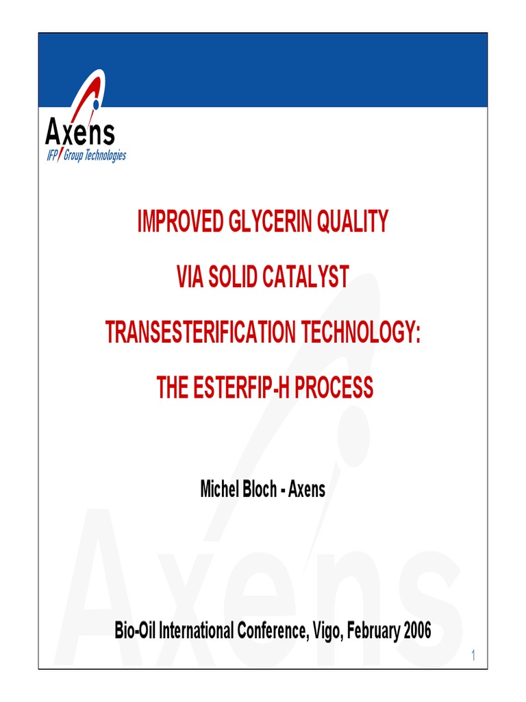 Axens PDF | PDF | Glycerol | Biodiesel