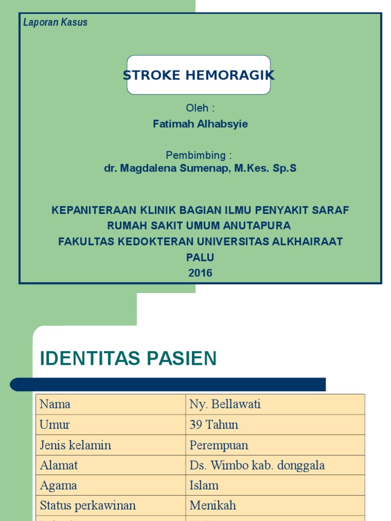 Laporan Kasus Stroke Hemoragik | PDF