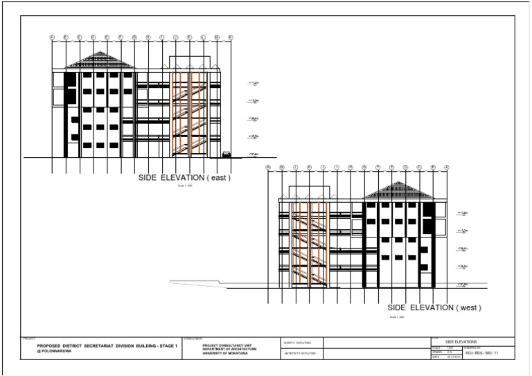 Side Elevation (East) : A B C D E F G H I J K L M N | PDF | Technology ...