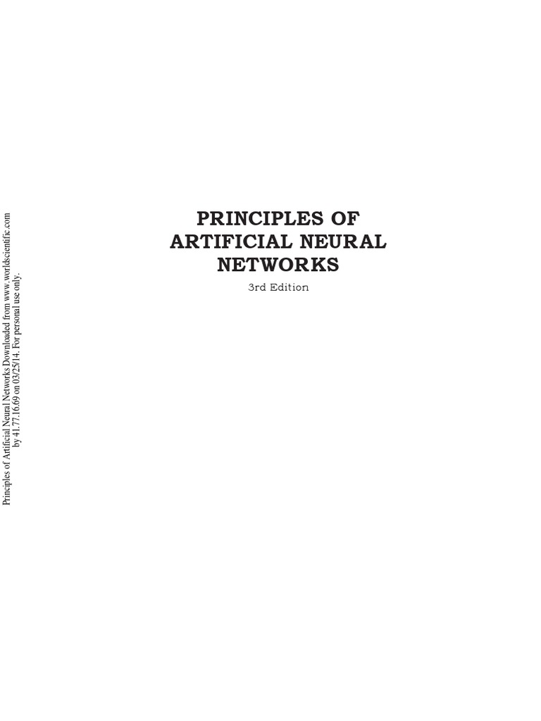 Principle of Artificial Neural Networks - ToC | PDF | Artificial Neural Network | Cybernetics
