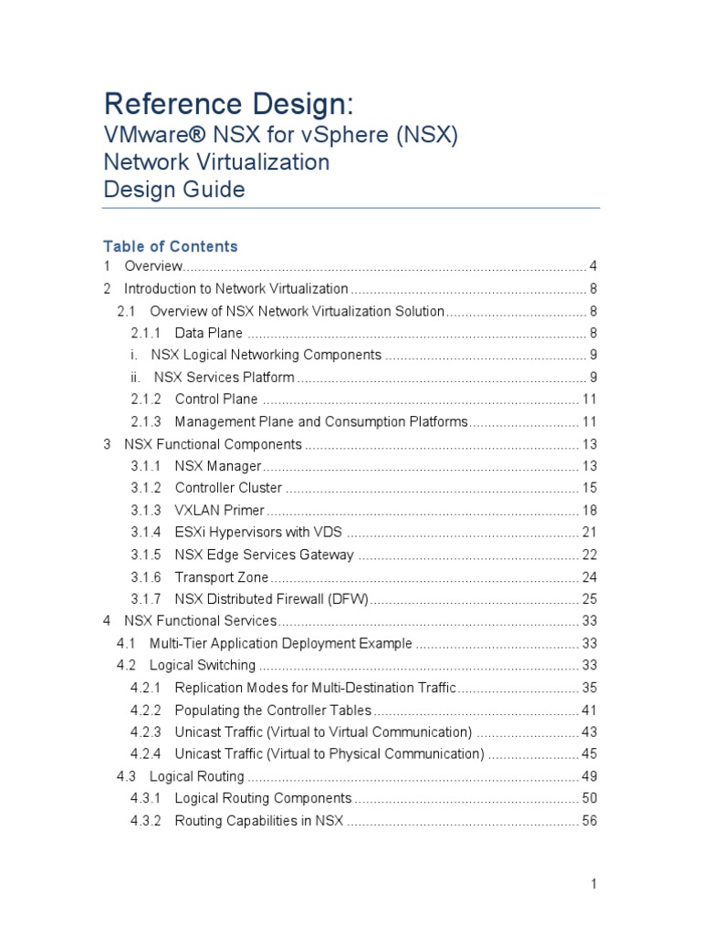 VMW NSX Network Virtualization Design Guide PDF | PDF | Virtual Private ...
