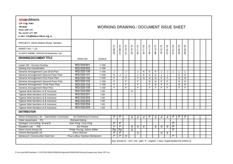 A333-Working Drawing Issue Sheet 1OF 3 | PDF | Building Technology ...