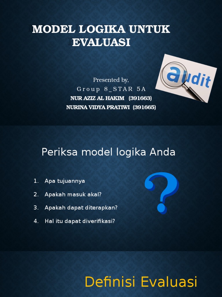 Model Logika Untuk Evaluasi | PDF