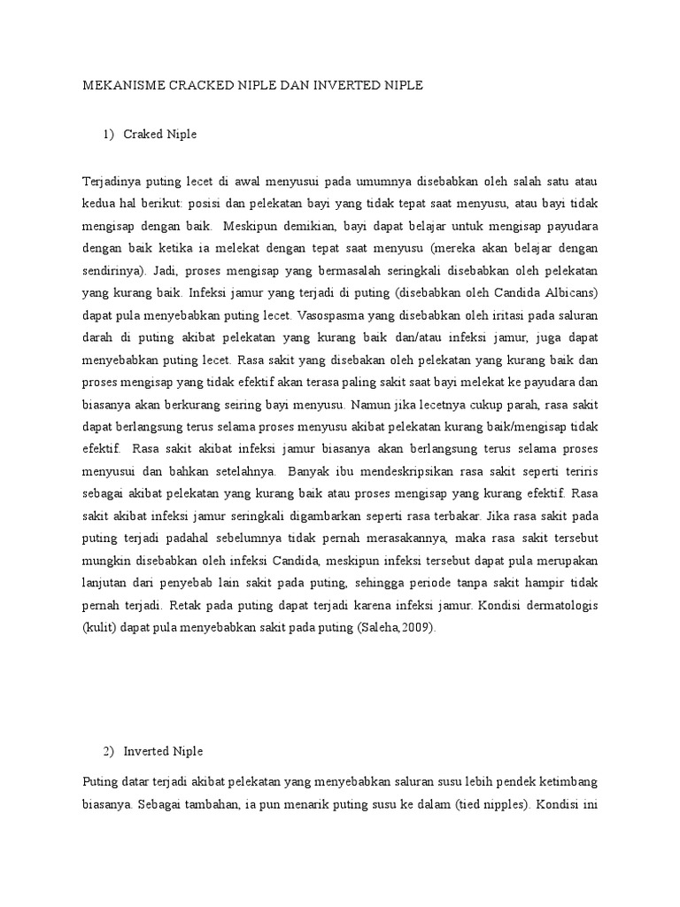 Mekanisme Cracked Niple Dan Inverted Niple | PDF