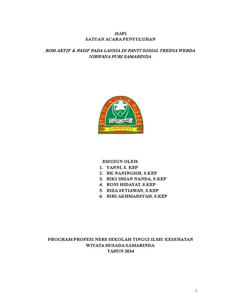 SAP ROM Penkes Gerontik | PDF