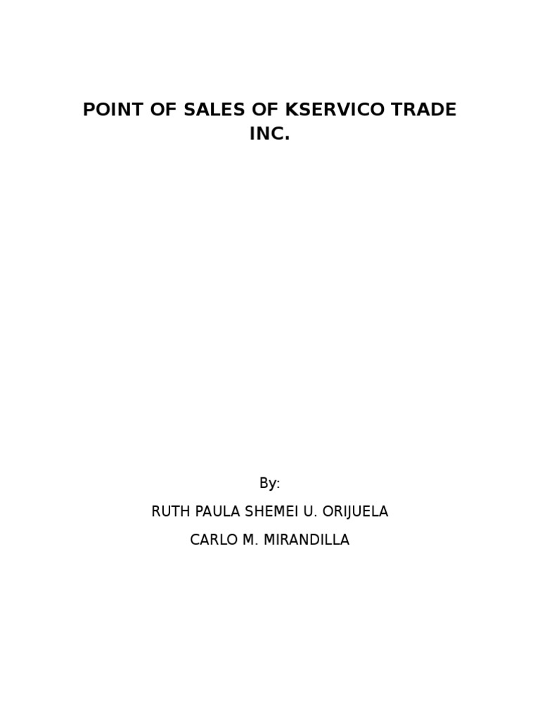 Case Study Sample | PDF | Point Of Sale | Databases