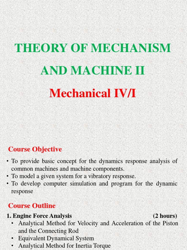Dynamics and Vibration in Machines | PDF | Torque | Gyroscope