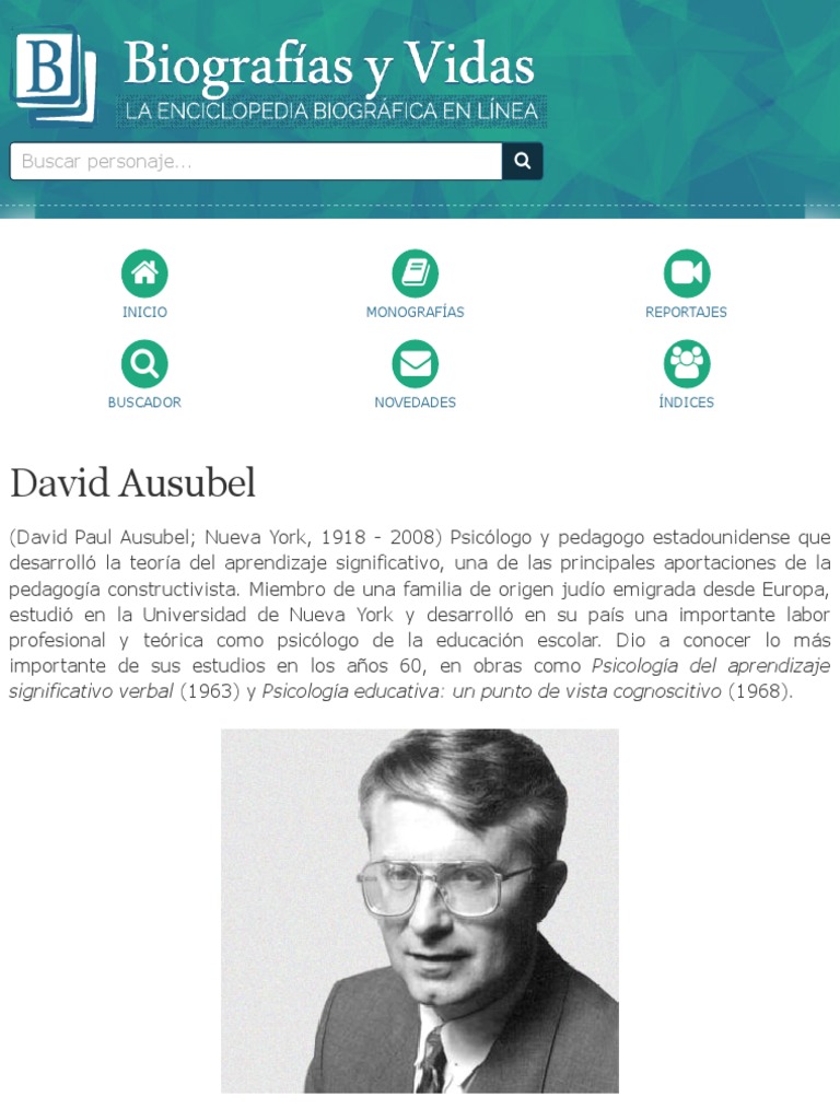 Biografia de David Ausubel | PDF