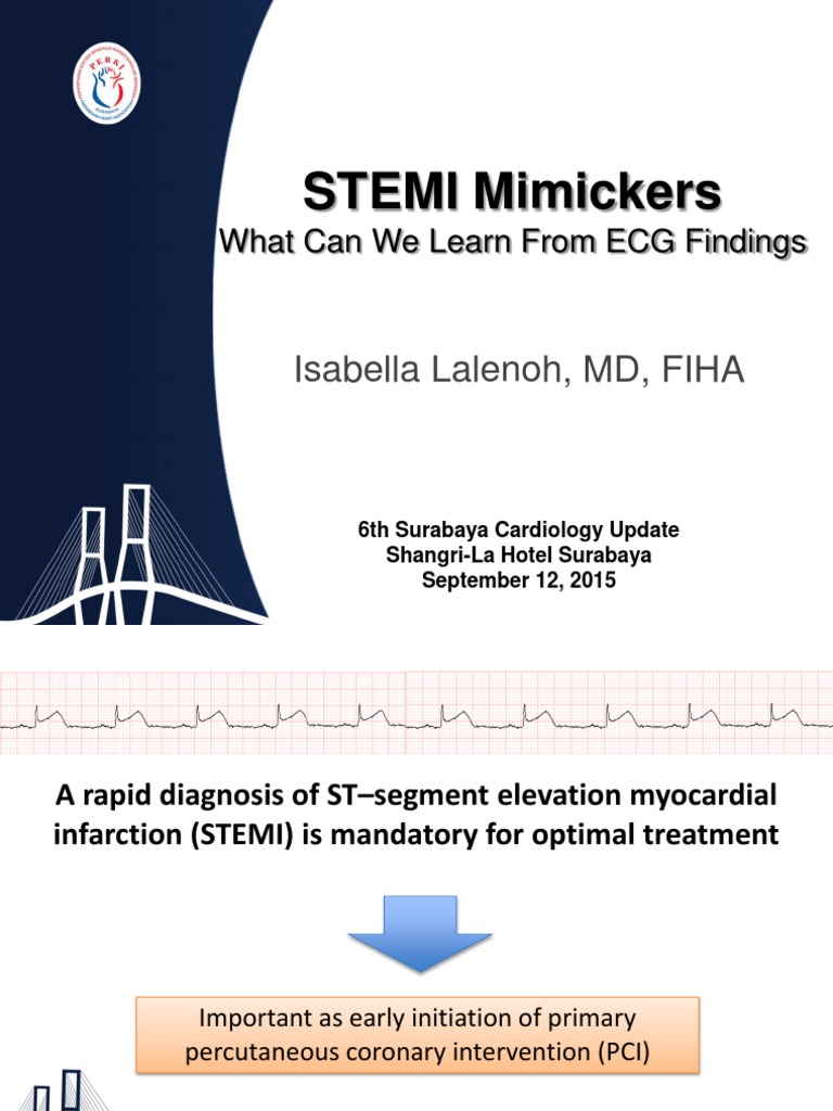 1.3 Case Presentation - STEMI Mimickers - Dr. Isabella SP - JP | PDF ...