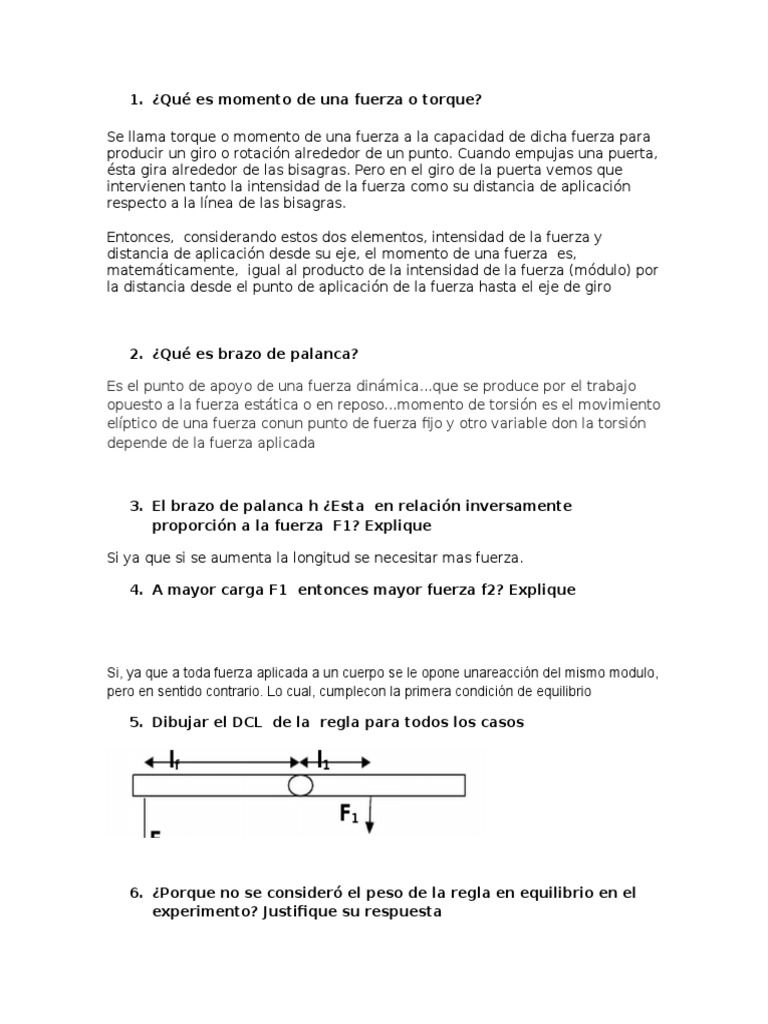 Qué Es Momento de Una Fuerza o Torque | PDF | Centro de masa | Fuerza