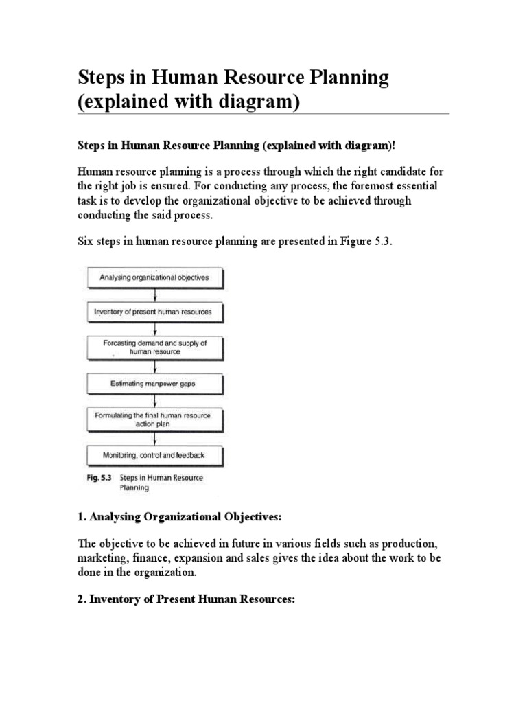 Steps in Human Resource Planning | PDF | Resource | Employment