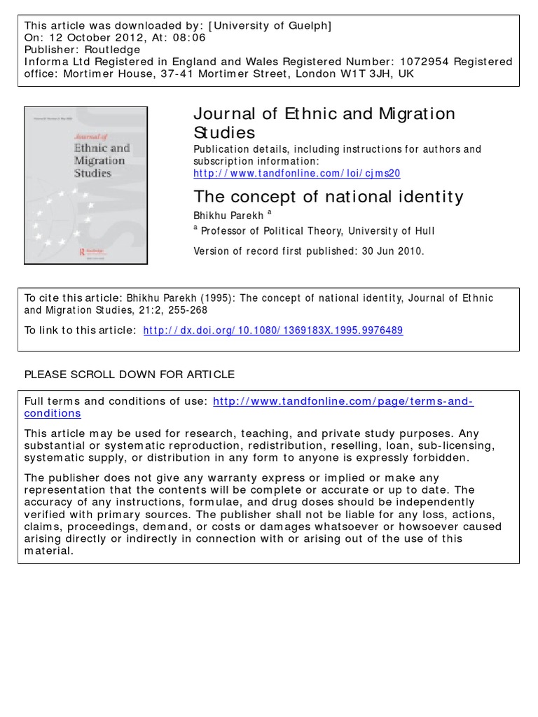 Concept of National Identity | PDF | Identity (Social Science ...