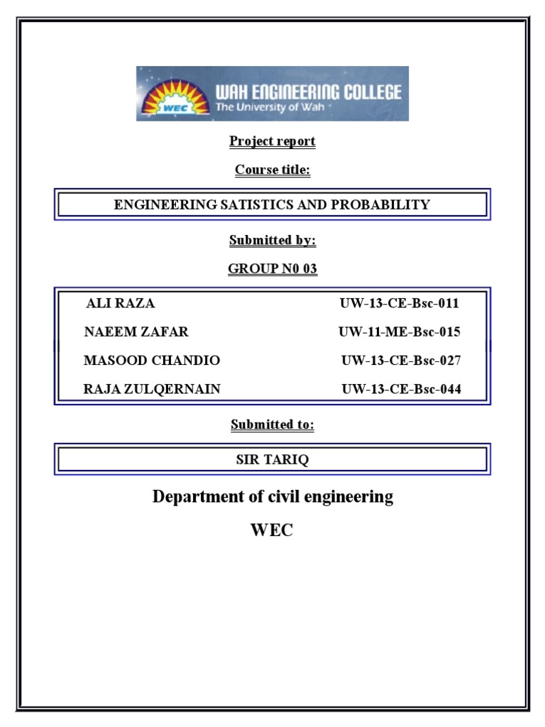 Project Report Probability | PDF | Regression Analysis | Covariance