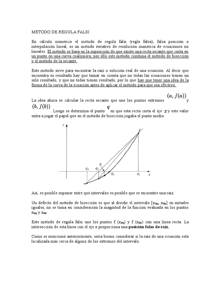 Mètodo de Regula Falsi Mètodo de Regula Falsi