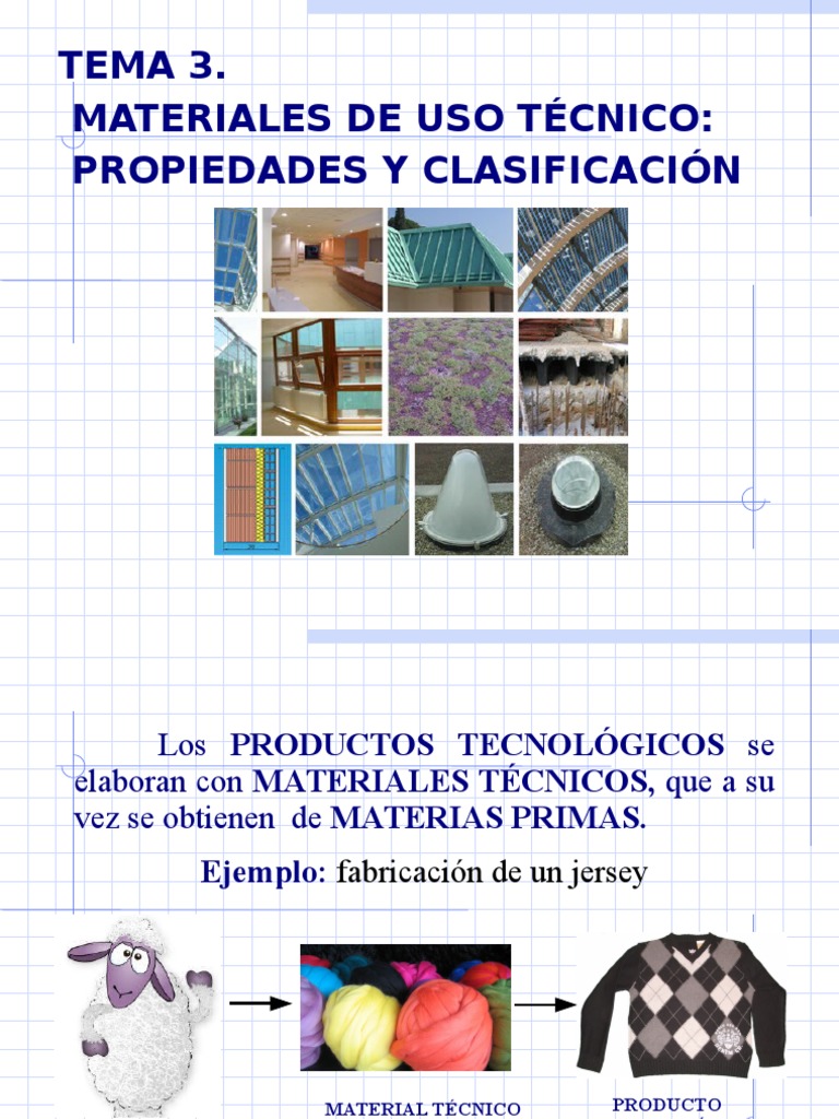 Tema 3 Clasificación y Propiedades de Los Materiales | PDF | Materia ...