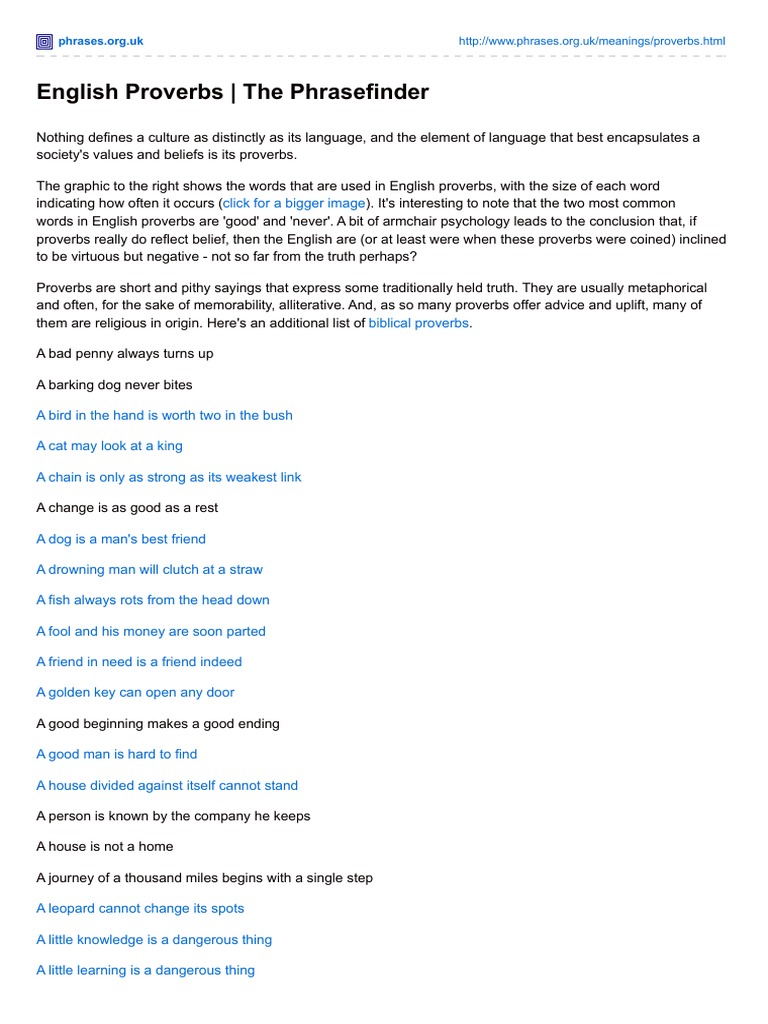 .Uk-English Proverbs The Phrasefinder | PDF | Proverb | Religion And Belief