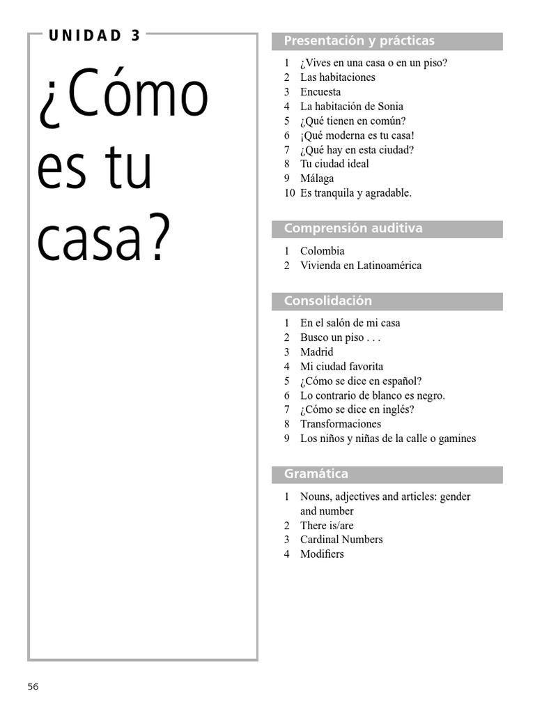 Descripción de casas y ciudades en español | PDF | Género gramatical ...