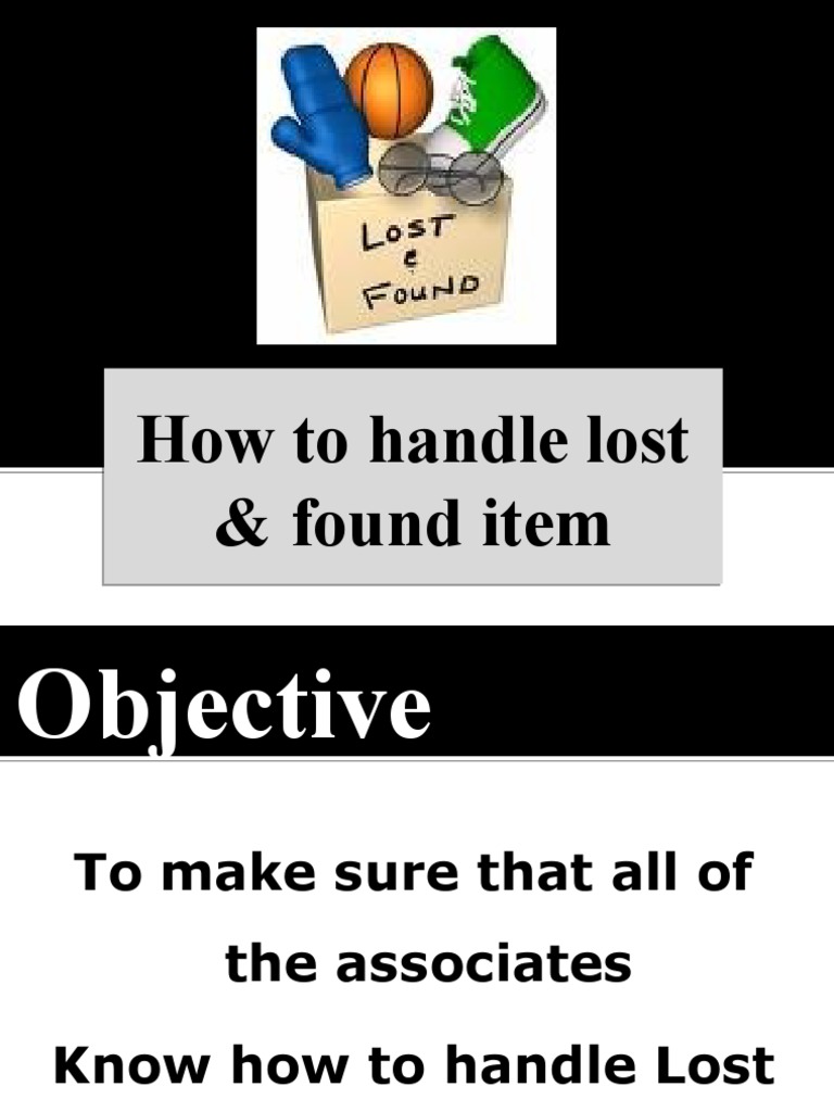 How To Handle Lost and Found Item | PDF
