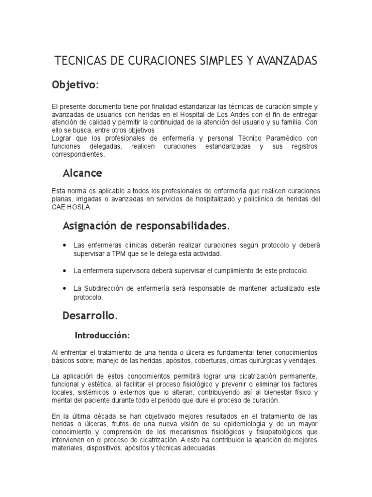 Técnicas de Curaciones Simples y Avanzadas | PDF | Herida | Quemar