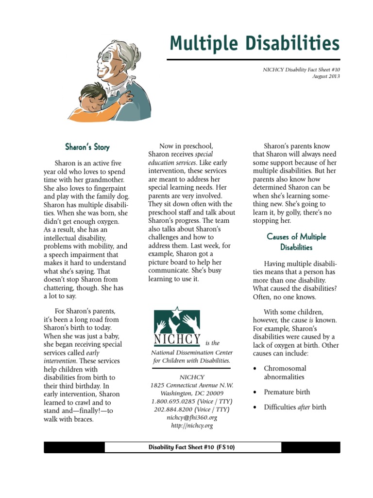 Multiple Disabilities Fact Sheet | PDF | Individualized Education ...