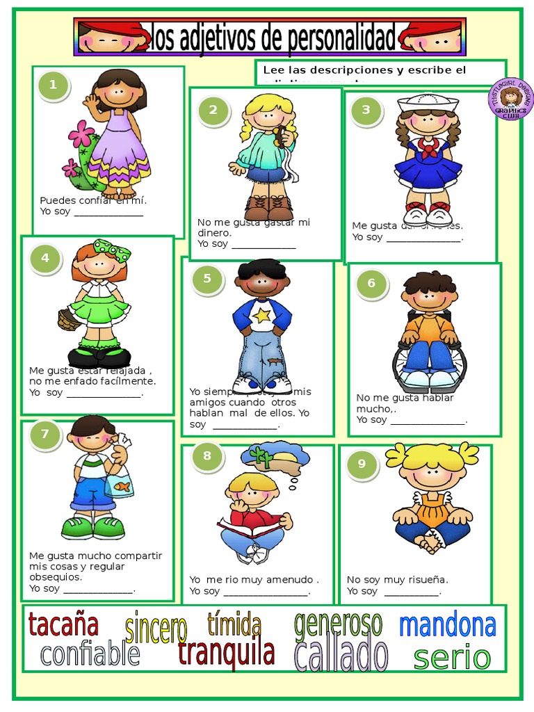 Adjetivos de Personalidad | PDF