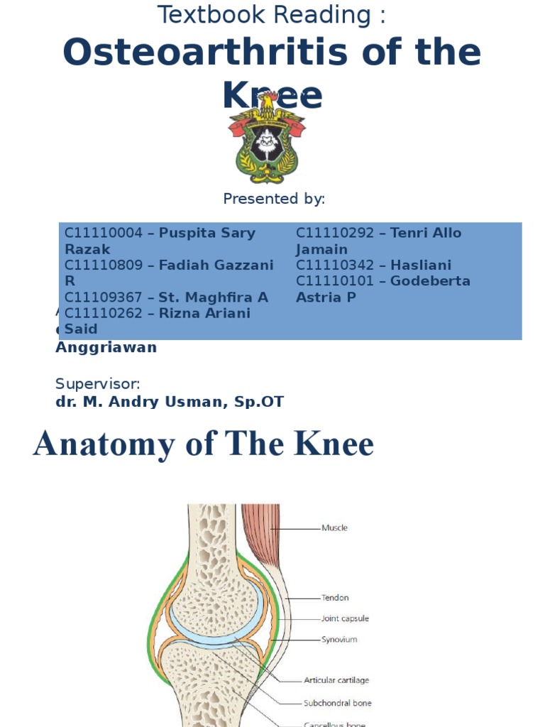 Textbook Reading OA | PDF | Osteoarthritis | Orthopedic Surgery