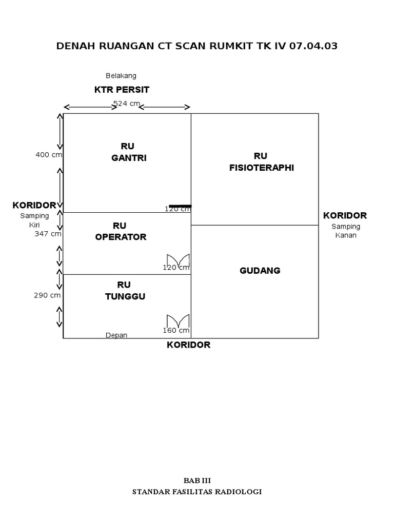 Contoh Denah Ruangan CT Scan | PDF