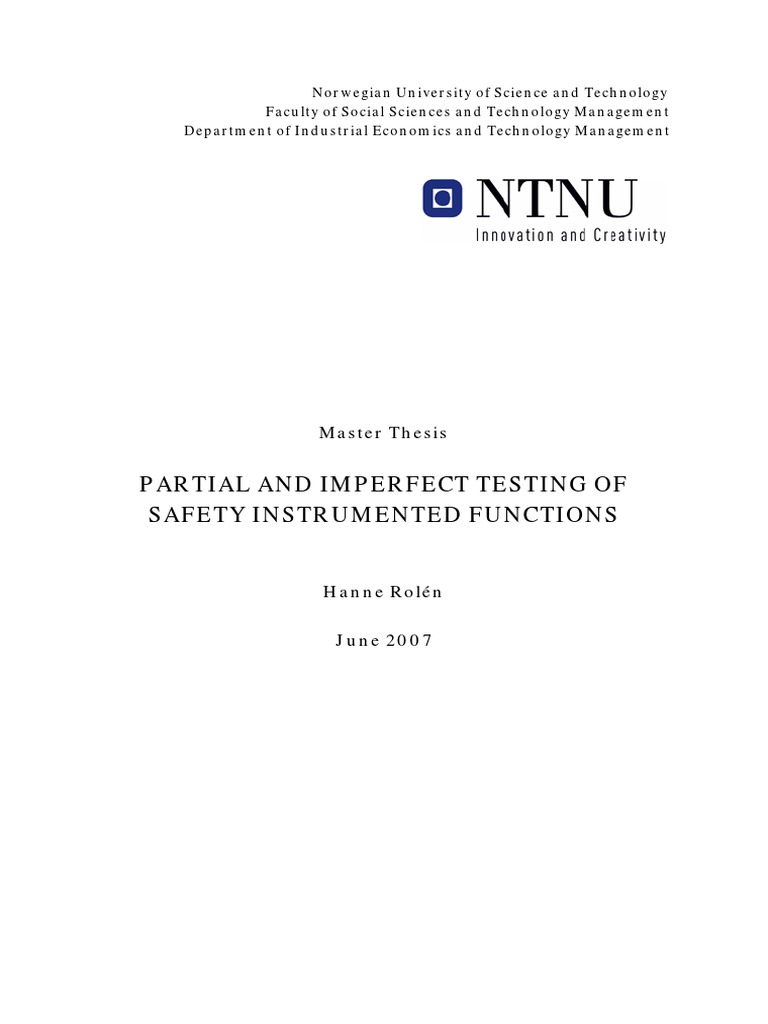 IMPERFECT & Partial Valve Stroke Testing Impact On SIF | PDF ...