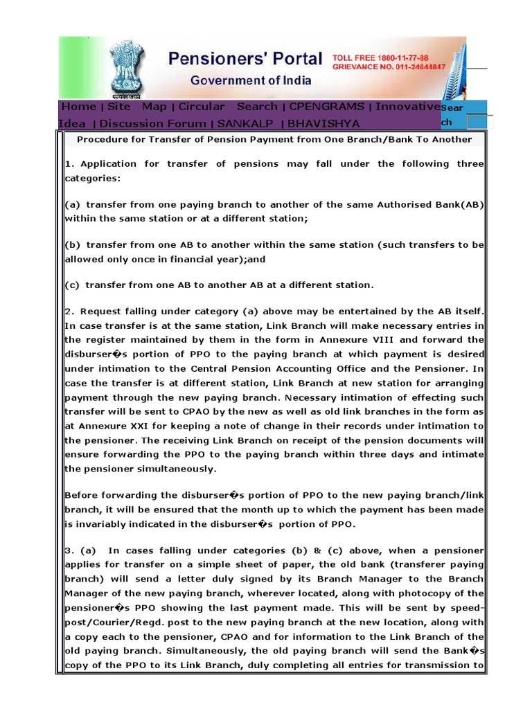 Change of Pension Bank Account | PDF | Payments | Banks