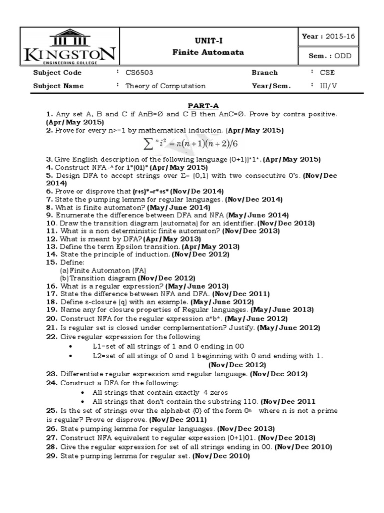 Theory of Computation | PDF | Models Of Computation | Computer Science