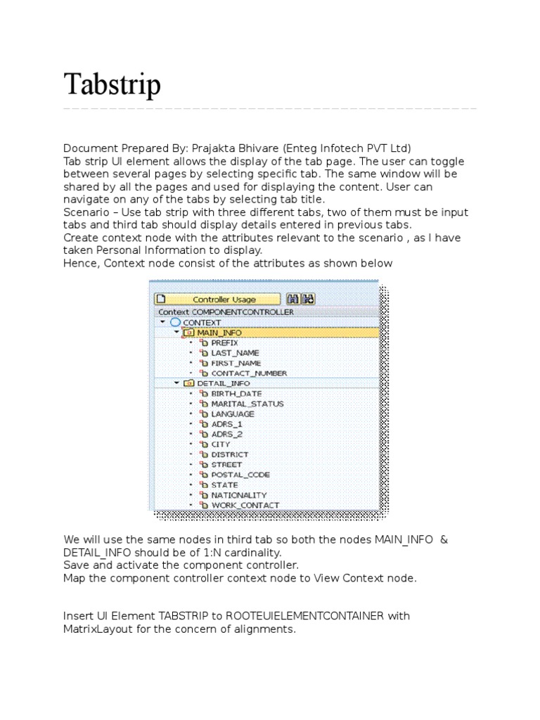 Tab Strip | PDF | Tab (Gui) | Software Engineering