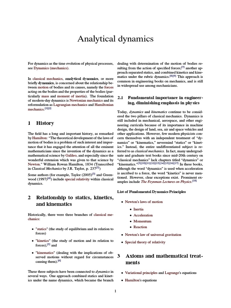 Analytical Dynamics | PDF | Technology & Engineering