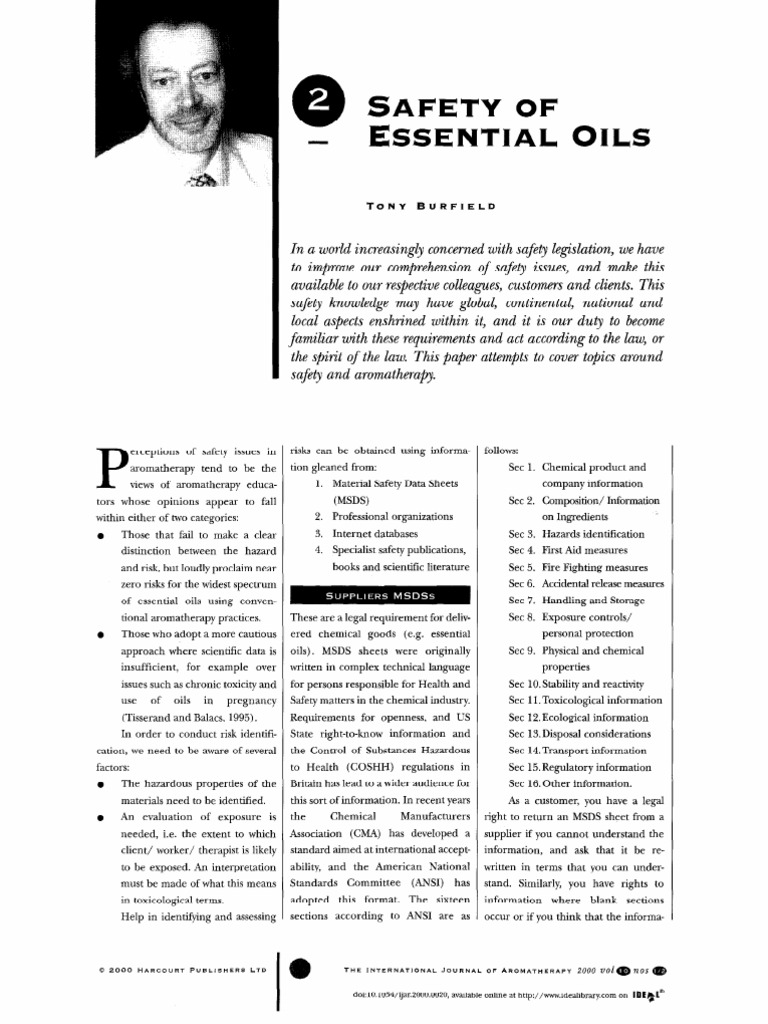 Safety Guidelines for Essential Oils | PDF | Perfume | Aromatherapy
