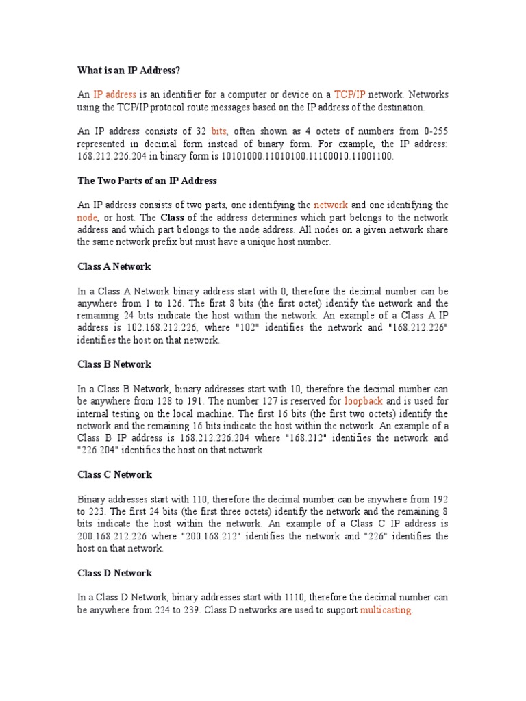 What is an IP Address? - Understand IP Addresses in 40 Characters | PDF ...