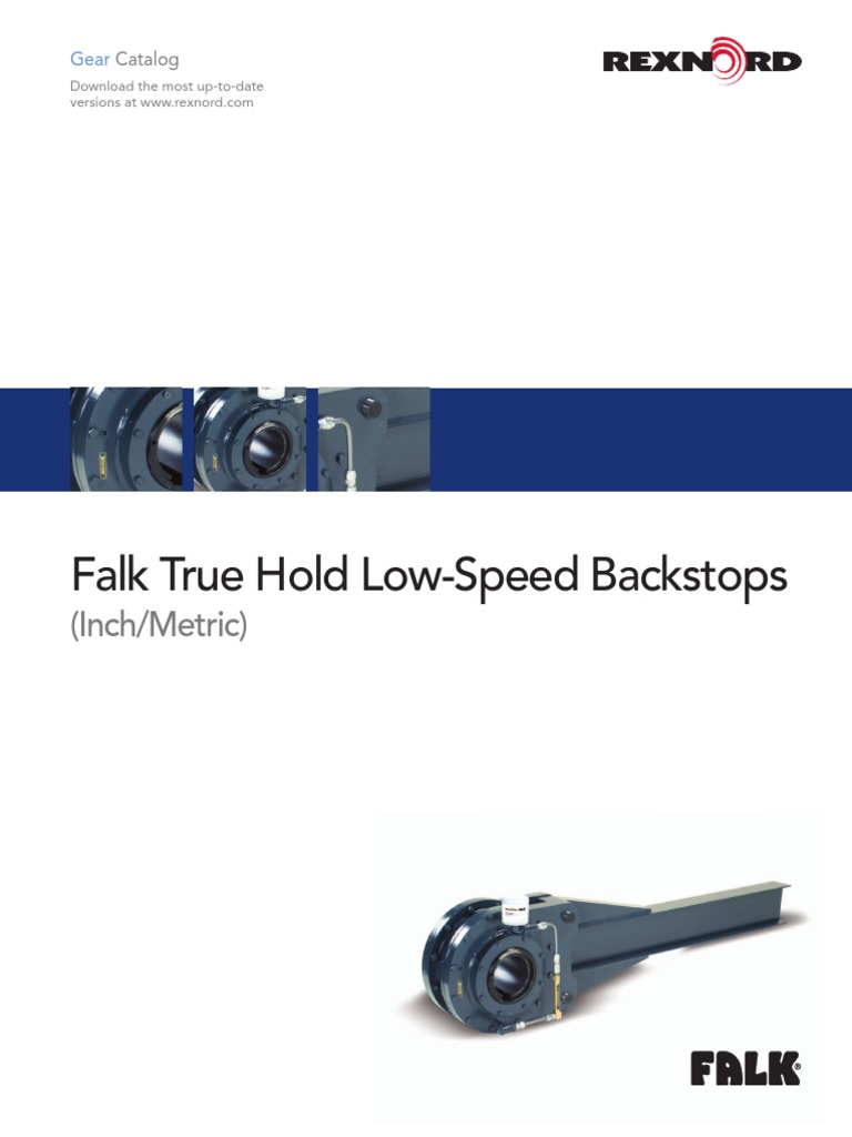 561 110 Falk True Hold Low Speed Backstops Catalog | PDF | Horsepower ...