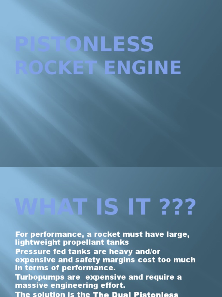 Pistonless Rocket Pump Innovations | PDF | Rocket | Pump
