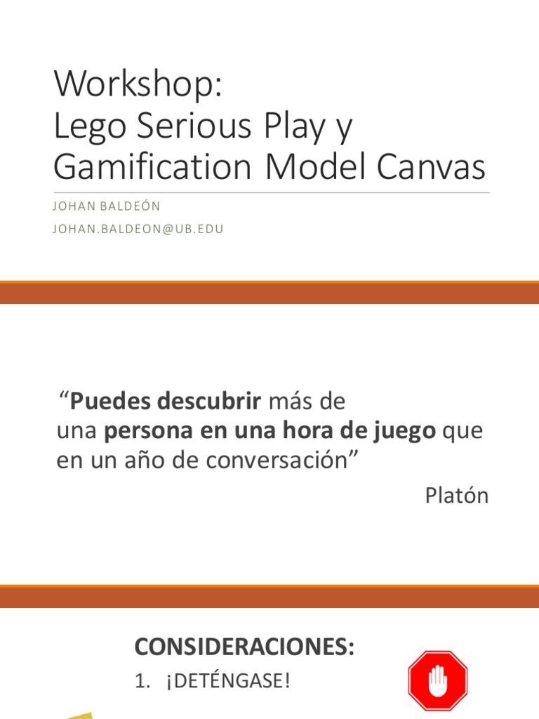 Workshop: Lego Serious Play y Gamification Model Canvas | PDF | Juegos ...