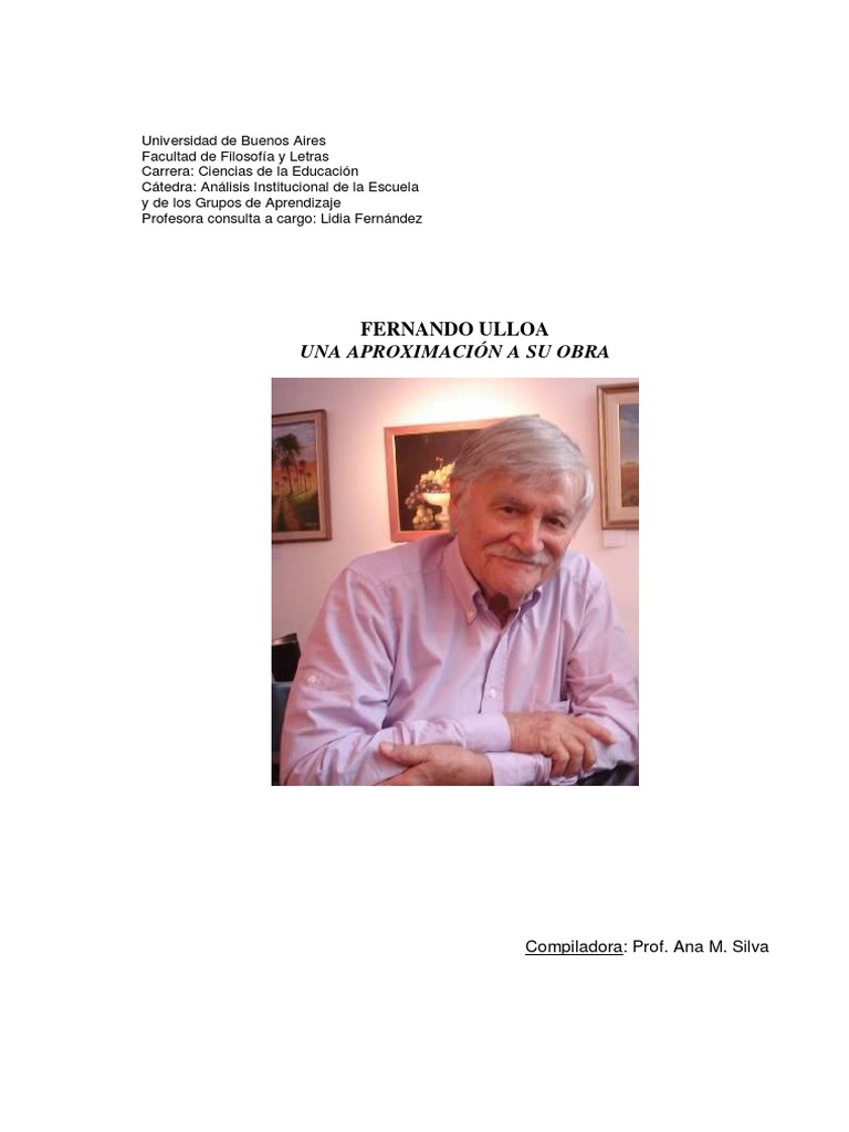 Fernando Ulloa - Una Aproximación A Su Obra | PDF | Psicoanálisis ...